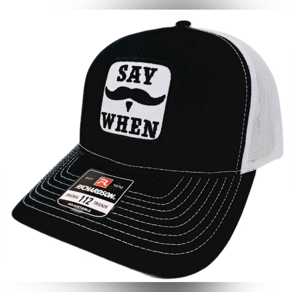 Accessories | Say When Funny Mustache Hat Gag Gift Retro Vintage Style ...